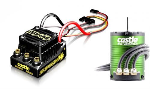 CASTLE Sidewinder 4, 2-3S, WP ESC w/1410-3800Kv Motor (5mm Shaft) (CC0 ...